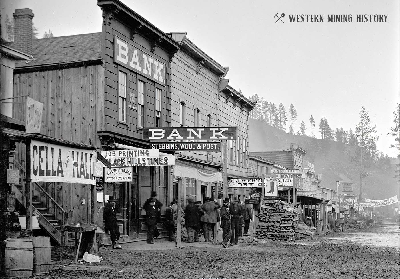 Main Street Deadwood Dakota Territory 1877 Western Mining History Main Street Deadwood Dakota Territory 1877 Western Mining History