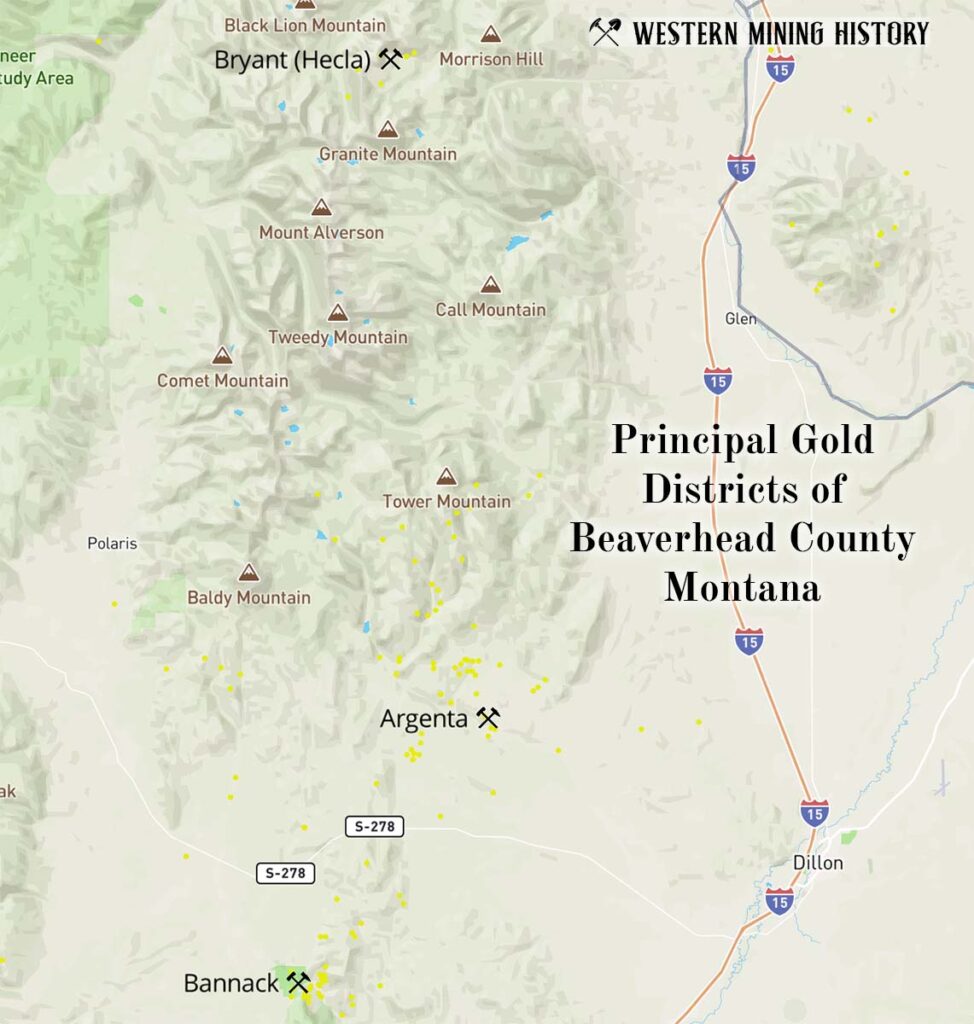 Principal Gold Districts of Montana – Western Mining History