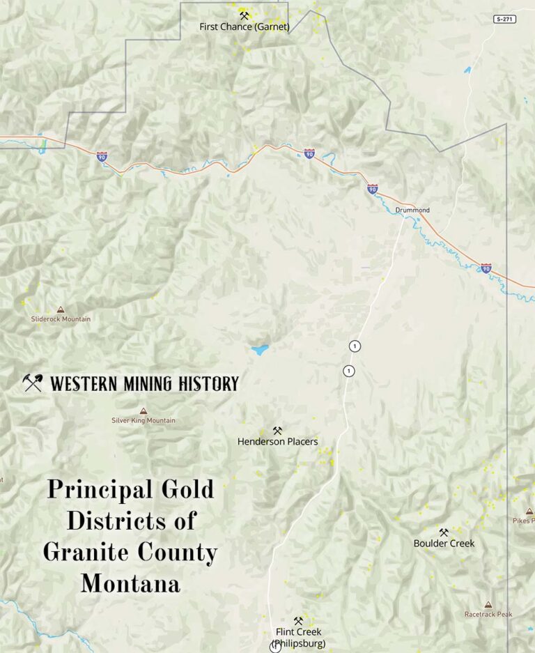 Principal Gold Districts of Montana – Western Mining History