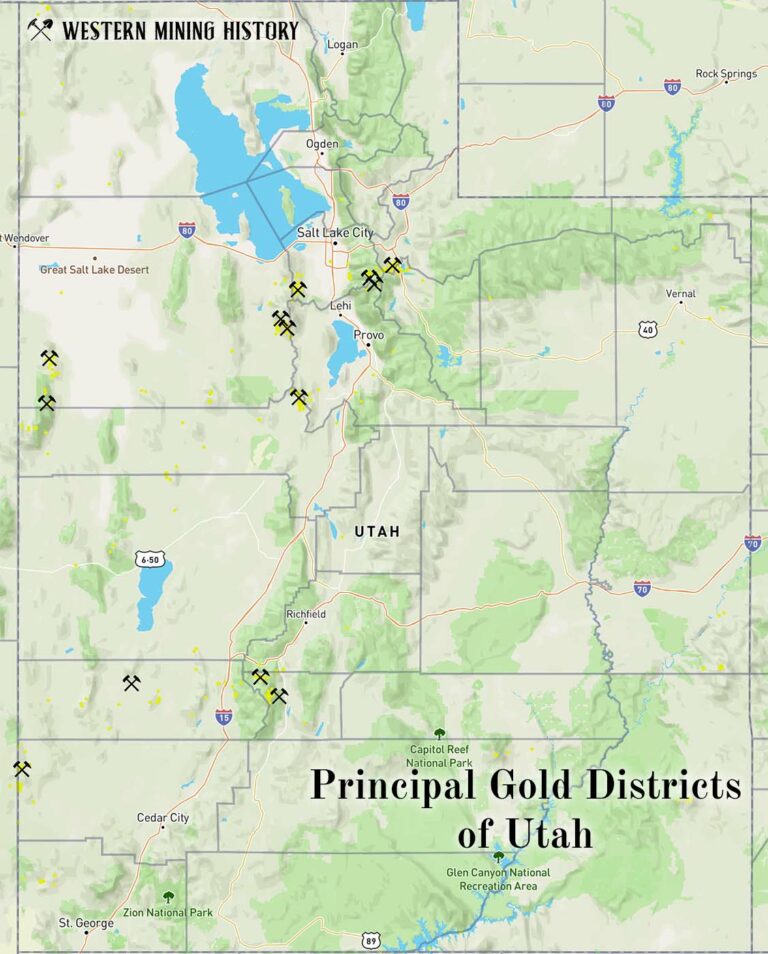 Principal Gold Districts of Utah – Western Mining History
